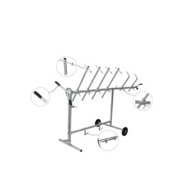 China Rotating Paint Panel Stand YD81-016A: Adjustable Bars, 8in Wheels, for Car Panels/Prep/Spray for sale