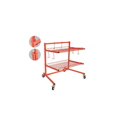 China YD81-020A Parts Management Cart: 2 Shelves, 6 Hooks, Lockable Casters (for Auto/Industrial Storage) for sale