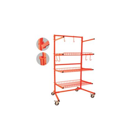 China YD81-020B Parts Cart: 3 Shelves, Pu Casters, Hooks (for Auto/Factory Part Storage & Transport) for sale