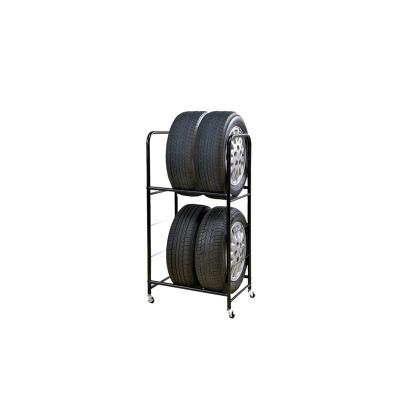 China Movable Dual Tire Rack: Adjustable, Mobile (For Auto Shops/Garages) for sale