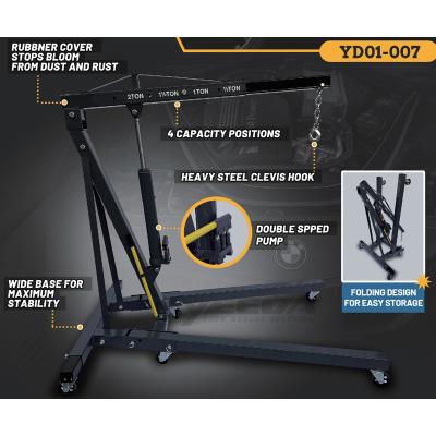 China YD01-007,Workshop 2-Ton Heavy-Duty Shop Crane for Lifting & Transport for sale