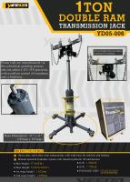 China 1 Ton Double Ram Transmission Jack YD05-006 Hydraulic Garage Lift for sale