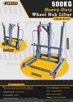 China 500KG Heavy Duty Wheel Hub Lifter Foot Operated with Dual Rollers for Garage Lift for sale