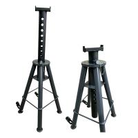 China 12 Ton Capacity Pin Type Jack Stand with Safety Pin and Angled Teeth Post Lock and Large Saddle Surface Area for sale