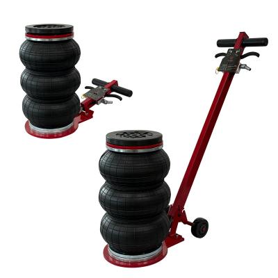 China 3 Ton Triple Bag Air Jack with Squeeze-Grip Release and Long/Short Handle Options for Pneumatic Lifting for sale