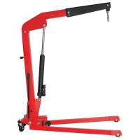 China Red Double Pump Folding 1Ton Engine Hoist And Stand for sale