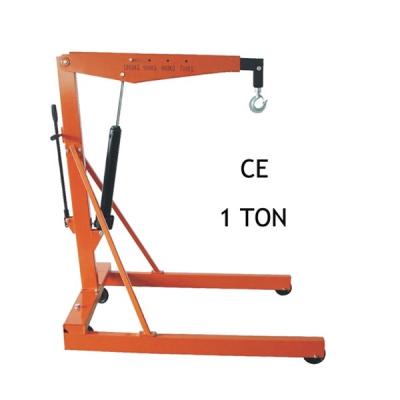 China Heavy Duty Single Pump Hydraulic 1 Ton Foldable Shop Crane for sale