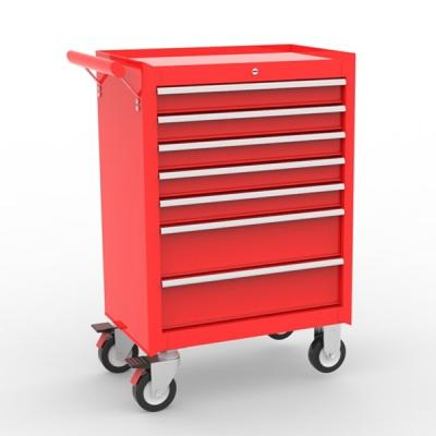 China Red 7 Drawers Mobile  Workshop Tool Storage Cabinets for sale