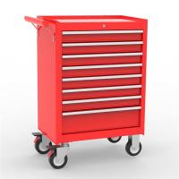 China Anti Slip 8 Drawer Mobile Red Tool Chests Cabinets for sale