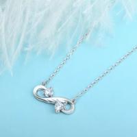 China YASVITTI 925 Sterling Silver Infinity Heart Necklace High Quality Cubic Zircon Luxury Women Necklace Jewelry Wholesale for sale