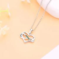 China YASVITTI ODM OEM 925 Sterling Silver Sparkling Heart Necklace 5A Zirconia Rhodium Plated Hollow Necklace Pendant Jewelry for sale