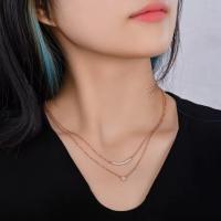 China YASVITTI High Quality Double Layer Necklace Jewelry Classic Rose Gold Plated 925 Sterling Silver Heart Pendant Necklace for sale