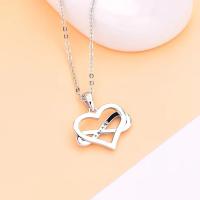 China YASVITTI ODM OEM 925 Sterling Silver Sparkling Heart Necklace 5A Zirconia Rhodium Plated Hollow Necklace Pendant Jewelry for sale