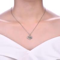 China YASVITTI ODM OEM 925 Sterling Silver Sparkling Heart Necklace 5A Zirconia Rhodium Plated Hollow Necklace Pendant Jewelry for sale