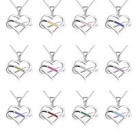 China YASVITTI ODM OEM 925 Sterling Silver Sparkling Heart Necklace 5A Zirconia Rhodium Plated Hollow Necklace Pendant Jewelry for sale