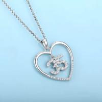 China YASVITTI Custom Fashion 925 Sterling Silver Heart Necklace Number 50 and 30 Pendant Necklace Wholesale for sale