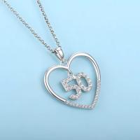 China YASVITTI Custom Fashion 925 Sterling Silver Heart Necklace Number 50 and 30 Pendant Necklace Wholesale for sale