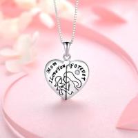 China YASVITTI 925 Sterling Silver Mom I Love You Forever Heart Locket Pendant Necklace for Women for sale