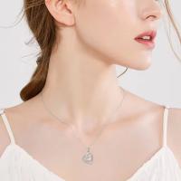 China YASVITTI Jewelry I Love You To The Moon And Back Pendant Necklace 925 Sterling Silver Classic Heart Design Necklace for sale
