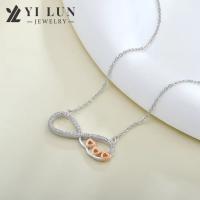 China YASVITTI Wholesale Personalized High End Silver Necklace Rose Gold Plated Heart Necklace Chain for Jewelry for sale