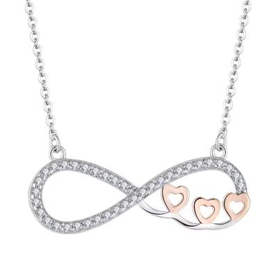 China YASVITTI Wholesale Personalized High End Silver Necklace Rose Gold Plated Heart Necklace Chain for Jewelry for sale