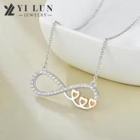 China YASVITTI Wholesale Personalized High End Silver Necklace Rose Gold Plated Heart Necklace Chain for Jewelry for sale