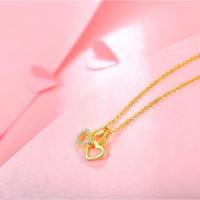 China YASVITTI Wholesale 925 Sterling Silver Two Hearts Necklace Charm Custom Gold Plated Heart Necklace Jewelry for sale