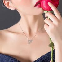 China YASVITTI 925 Sterling Silver Women's Necklace 'One Arrow through the Heart' Zircon Stone Valentine's Day Party Gift for sale