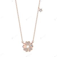 China YASVITTI 925 Sterling Silver Necklace Women Star Charms Dainty Jewelry Flower Shape 14K Rose Gold Plated Heart Necklace for sale
