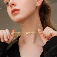 China YASVITTI Personalized 925 Sterling Silver Heart Initial Necklace 18K Gold Plated Luxury Letter Heart Necklace For Girls for sale
