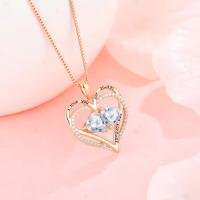 China YASVITTI 925 Sterling Silver Eternal Love Heart Pendant Necklace Personalized Rose Gold Plated Crystals CZ Necklace for sale