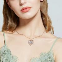 China YASVITTI 925 Sterling Silver Eternal Love Heart Pendant Necklace Personalized Rose Gold Plated Crystals CZ Necklace for sale