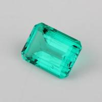 China 7*9mm Octagon Emerald Cut Green Synthetic Emerald Stone Forever One Color Moissanite for sale