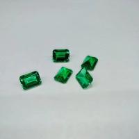China 7*9mm Octagon Emerald Cut Green Synthetic Emerald Stone Forever One Color Moissanite for sale