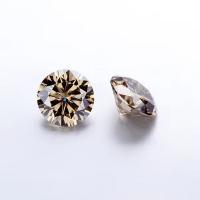 China Forever Brilliant Moissanite Diamond 1 Carat Round Diamond Cut Light Champagne Color for sale