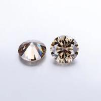 China Forever Brilliant Moissanite Diamond 1 Carat Round Diamond Cut Light Champagne Color for sale