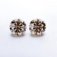 China Forever Brilliant Moissanite Diamond 1 Carat Round Diamond Cut Light Champagne Color for sale