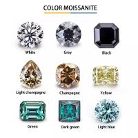 China Forever Brilliant Moissanite Diamond 1 Carat Round Diamond Cut Light Champagne Color for sale