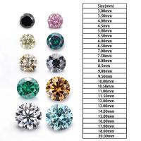 China Forever Brilliant Moissanite Diamond 1 Carat Round Diamond Cut Light Champagne Color for sale
