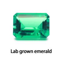 China Emerald Cut EF White VVS Synthetic Gemstone Loose Moissanite Diamond For Rings for sale