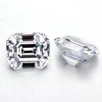 China Emerald Cut EF White VVS Synthetic Gemstone Loose Moissanite Diamond For Rings for sale