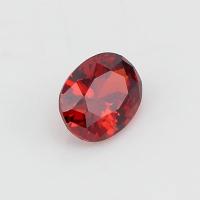 China 8*12mm Coloured moissanite Oval Blood Red Crystal Glass Moissanite for Engagement Rings for sale