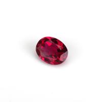 China 8*12mm Coloured moissanite Oval Blood Red Crystal Glass Moissanite for Engagement Rings for sale