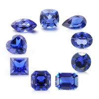 China Lab Grown Blue Sapphire Gemstones In Various Shapes And Sizes for jewelry for sale