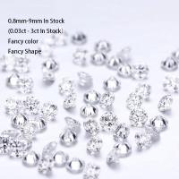 China 0.8-3.3mm Round Brilliant Cut Man Made Diamond Moissanite DEF VVS VS Lab Grown Diamond for sale