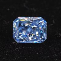 China VVS 1ct Crushed Ice Radiant Cut Loose Moissanite Diamond Blue Melee Moissanite for sale