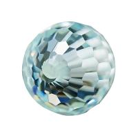 China Gemstone Material Synthetic Lab Created Round Blue Moissanite Beads For Jewelry Making for sale