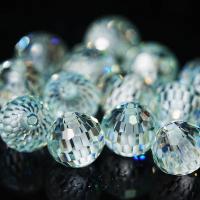 China Gemstone Material Synthetic Lab Created Round Blue Moissanite Beads For Jewelry Making for sale