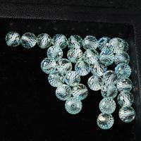 China Gemstone Material Synthetic Lab Created Round Blue Moissanite Beads For Jewelry Making for sale