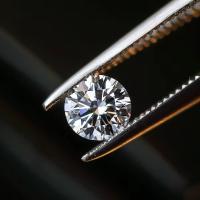 China 5mm-20mm VVS1 White Round Cut Loose Moissanite Stone Heat Treated for Stud Earrings for sale